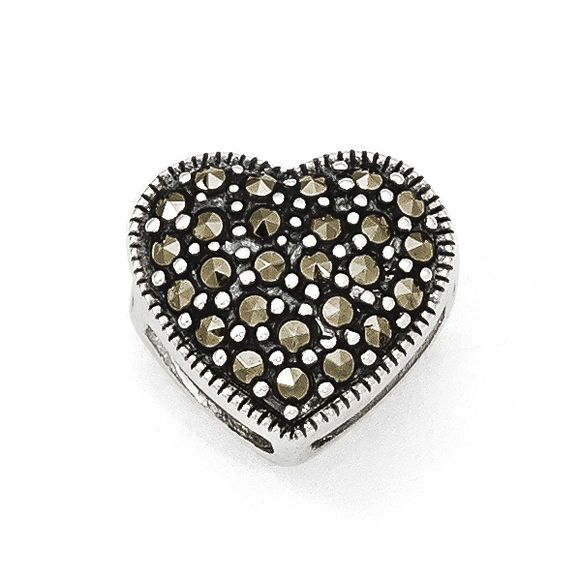 Tiley & Bells | Jewelry | Sterling Silver Marcasite Heart Pendant ...